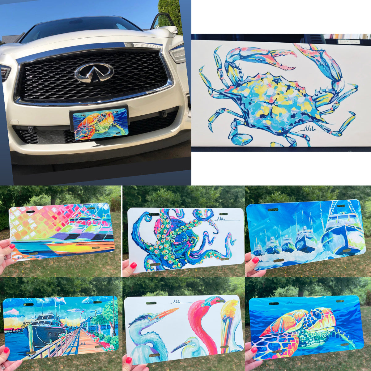 “SquibSea” Octopus License Plate – Renzi Tate